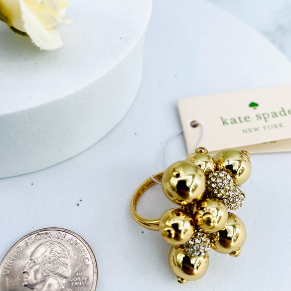 kate spade | Jewelry | Kate Spade Gold Ball Crystals Ball Cluster ...